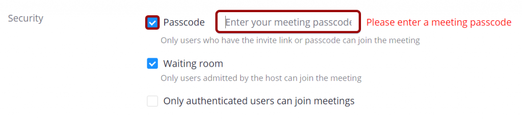 How to Add a Passcode to a Zoom Meeting in Canvas - MIT Sloan Teaching ...